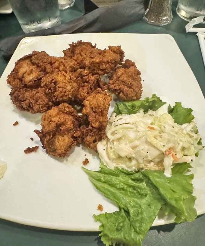 Fried oysters this perfectly golden make you wonder why anyone would eat them any other way, honestly speaking.