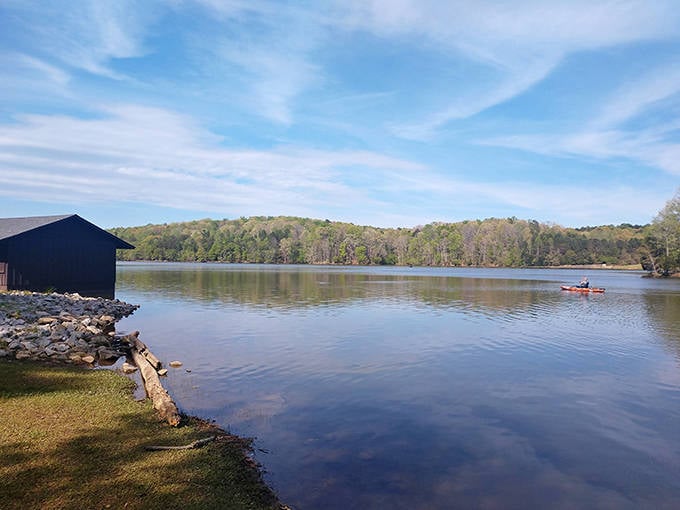 Croft State Park's serene waters reflect both sky and smart retirement choices. Nature's infinity pool without the infinity price tag.