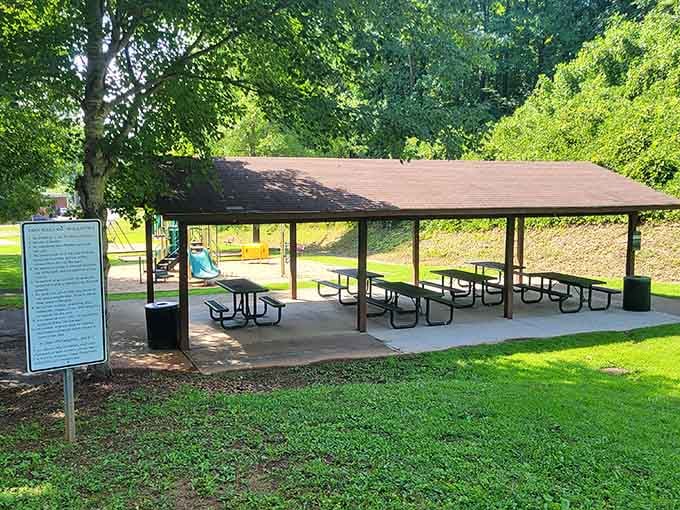 Cross Mill Community Park provides peaceful gathering spaces where neighbors become friends. Simple pleasures that don't require a second mortgage.