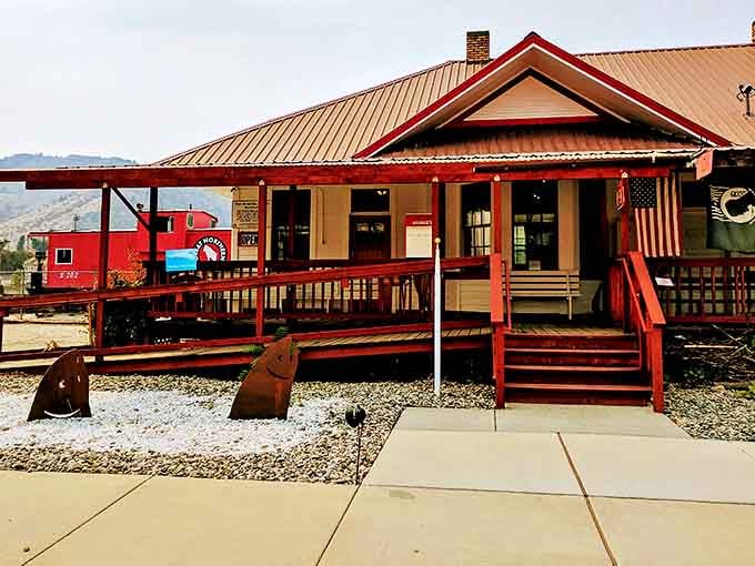 The Depot Museum wears its history proudly, with that distinctive red caboose serving as an exclamation point at the end of Oroville's railroad chapter.