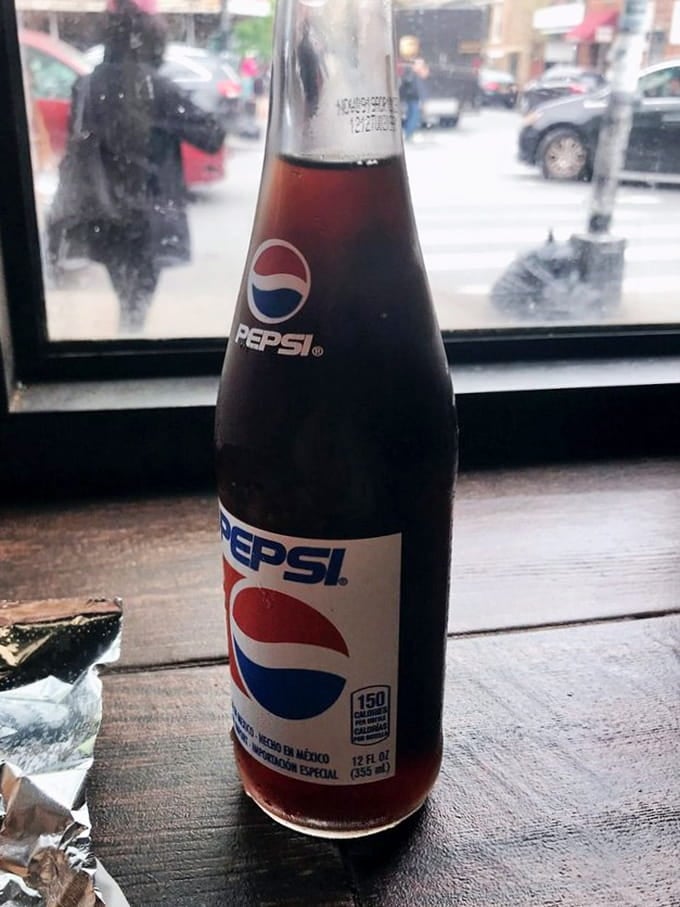 Even the Pepsi tastes better here, probably because it's washing down the greatest pizza you'll ever experience.