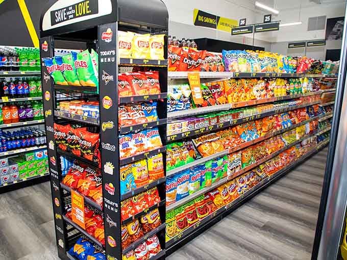 Snack central headquarters right here, where chip varieties multiply faster than your reasons to avoid carbs completely.