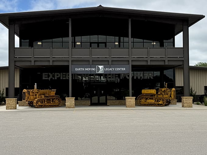 The Earthmoving Legacy Center celebrates the machines that shaped America's landscape, where vintage Caterpillars are treated with the reverence usually reserved for fine art.