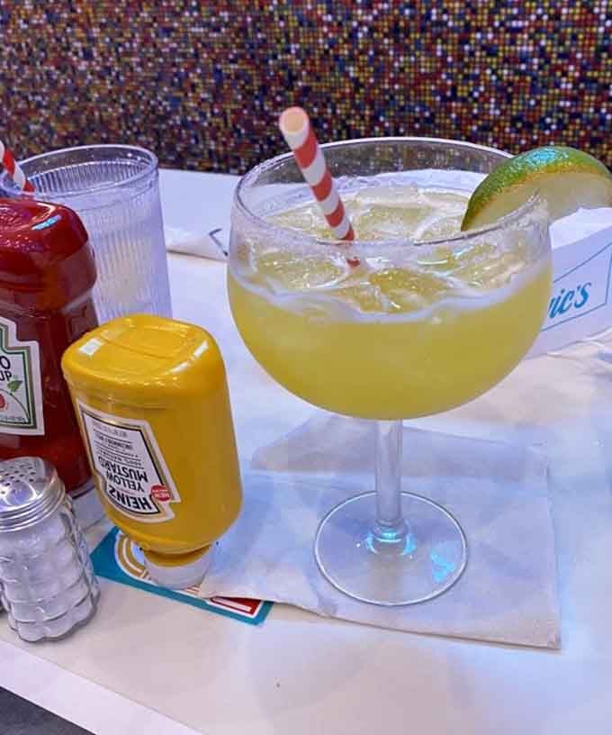 A margarita this refreshing deserves its own spotlight, striped straw included for maximum sipping sophistication and style.