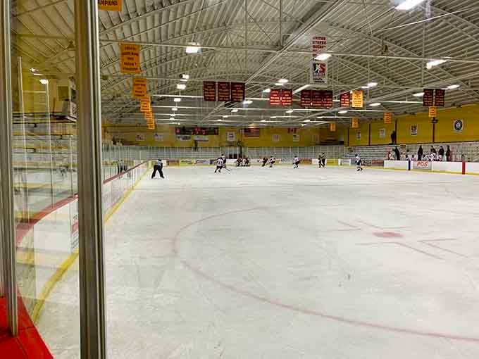 The Hippodrome ice arena echoes with decades of hockey dreams, where future Olympians and weekend warriors alike have carved their legacy.