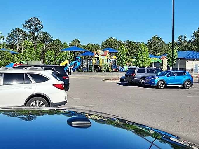 When the parking lot is this full, you know you've found something special worth the drive.