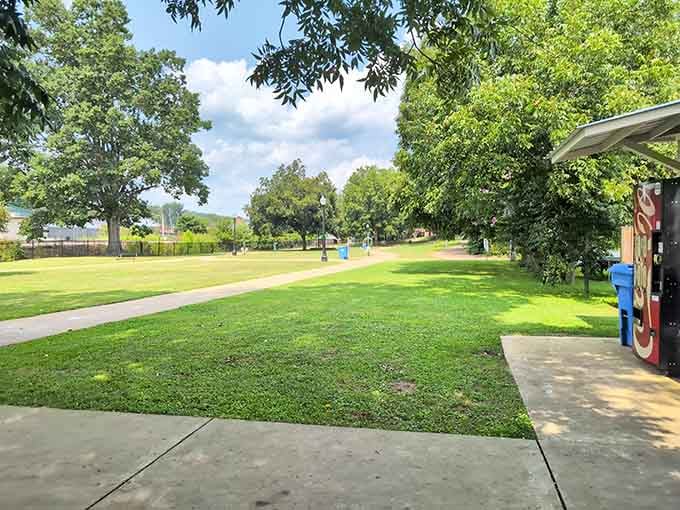 Shaded paths and open lawns invite you to remember what life was like before smartphones ruled everything.