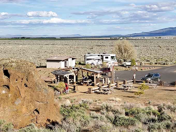 The campground offers front-row seats to one of Oregon's most underrated natural spectacles and stargazing opportunities.