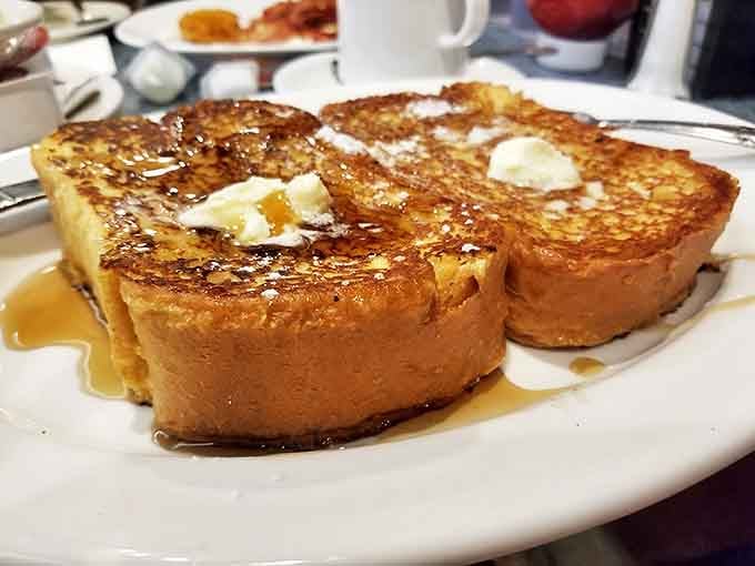 French toast that makes you understand why the French are so smug about their cuisine. Golden, buttery, and dripping with sweet potential.