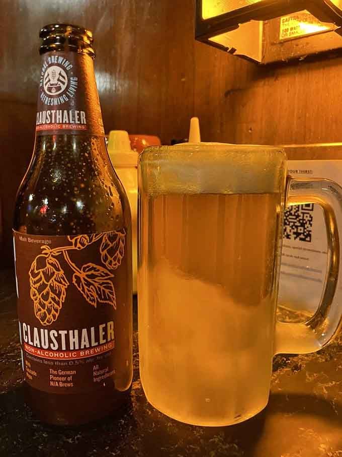 Authentic German beer served in a proper mug because some traditions are too important to mess with, ever.