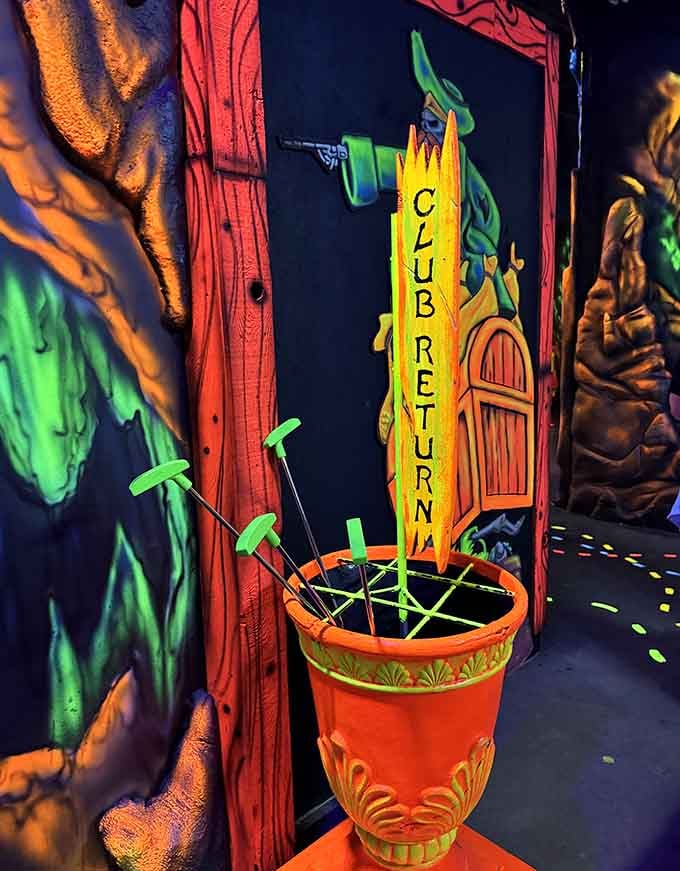 That club return station looks fancier than most hotel lobbies you've stayed in recently.