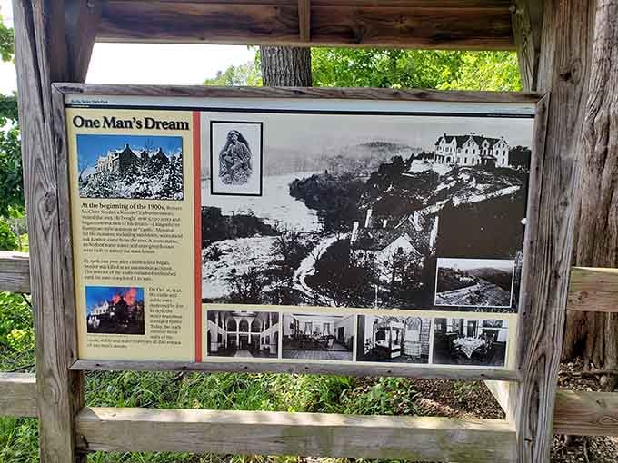 Historical displays reveal the ambitious dreams that built this castle and the tragedy that followed.