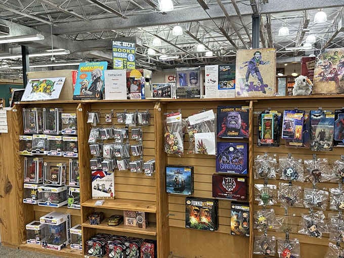 The children's section bursts with colorful covers, making young readers' dreams affordable for budget-conscious parents everywhere.