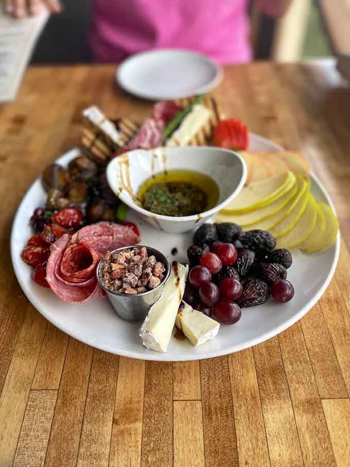 A charcuterie board this beautiful makes you wonder if eating it would be considered vandalism of edible art.