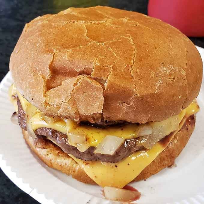 That double cheese situation on a burger means someone in the kitchen understands exactly what you need today.