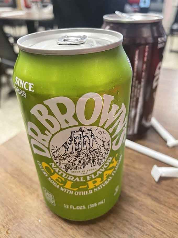 Dr. Brown's Cel-Ray soda, the official beverage of people who know their way around a proper delicatessen since 1869.