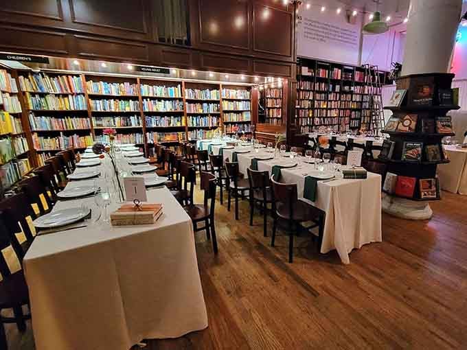 Even the event space maintains that cozy literary charm that makes you want to linger indefinitely.
