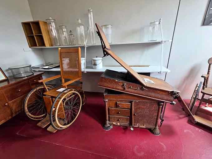 Vintage wheelchairs and medical devices that remind us comfort wasn't always part of the treatment plan back then.