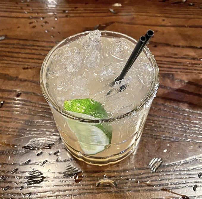 A raspberry margarita so refreshing it could convince you to order another round before finishing the first one.