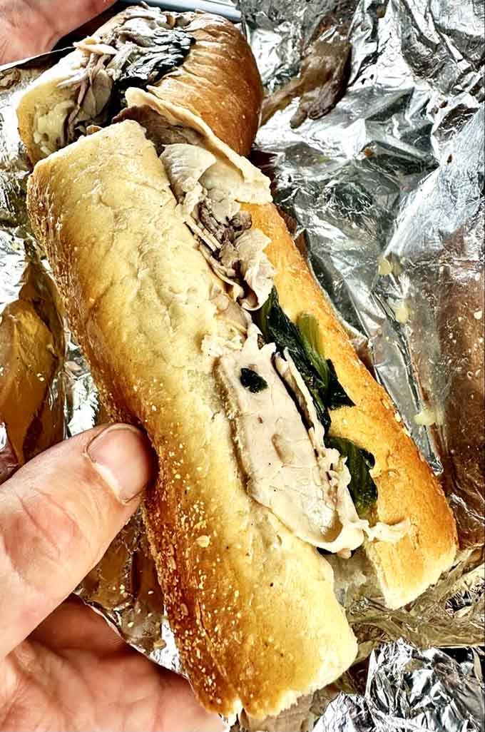 When roast pork meets broccoli rabe, it's like a family reunion where everyone actually gets along beautifully.