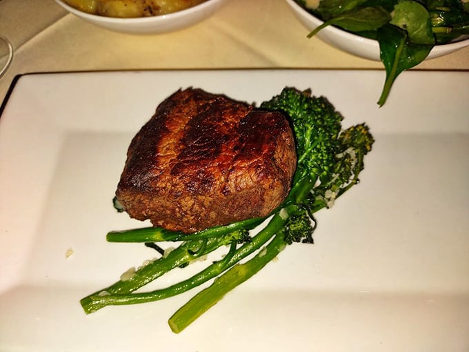 Filet mignon with asparagus that demonstrates the kitchen's commitment to letting quality ingredients speak for themselves without unnecessary fuss.