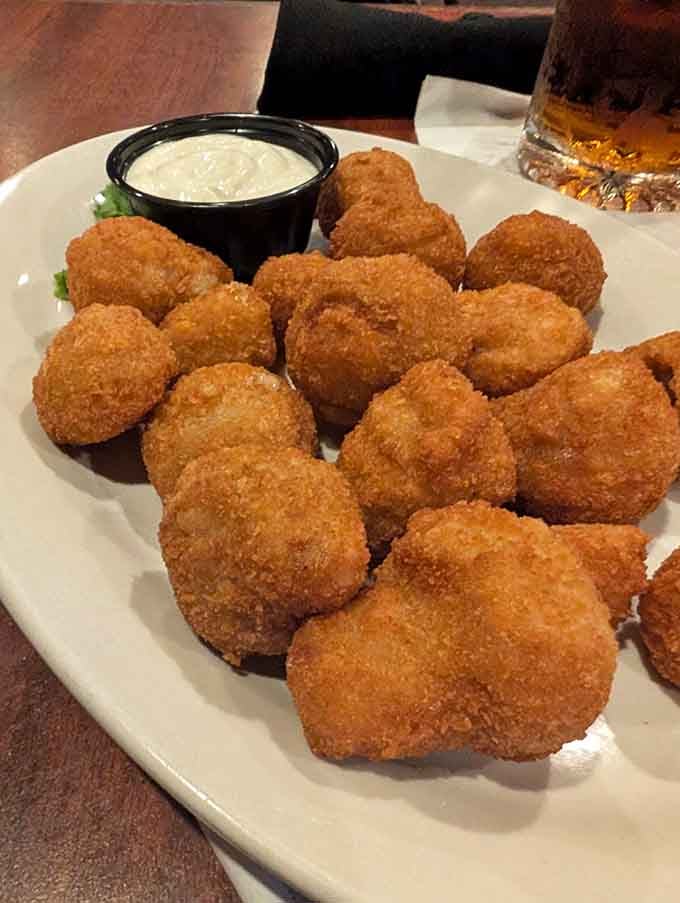 Golden fried mushrooms that could convert even the most devoted mushroom skeptics into believers with just one bite.