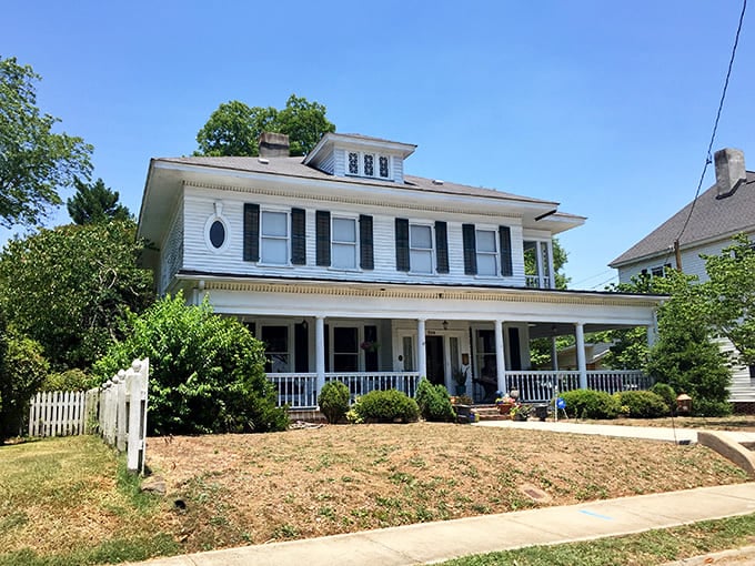 The M.W. Brooks House exemplifies classic Southern residential architecture with its welcoming front porch&mdash;the original social network where neighbors actually talked face-to-face.