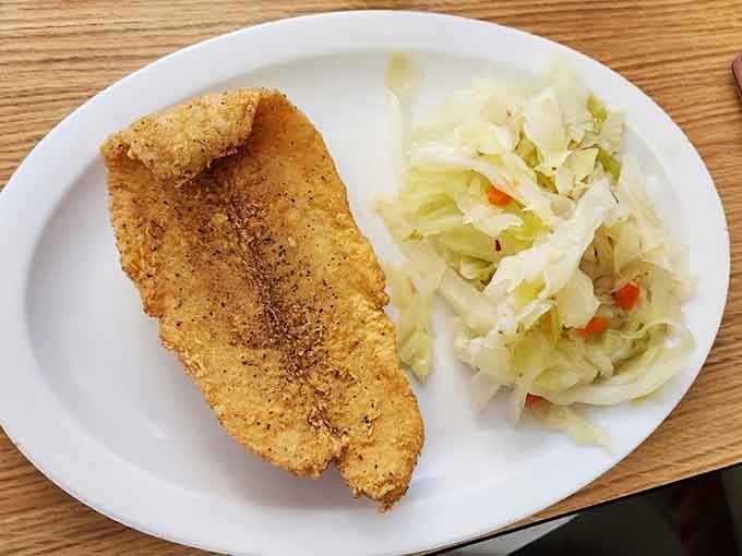 Crispy fried catfish with coleslaw proves that Phoenix does Southern seafood better than you'd ever expect possible.