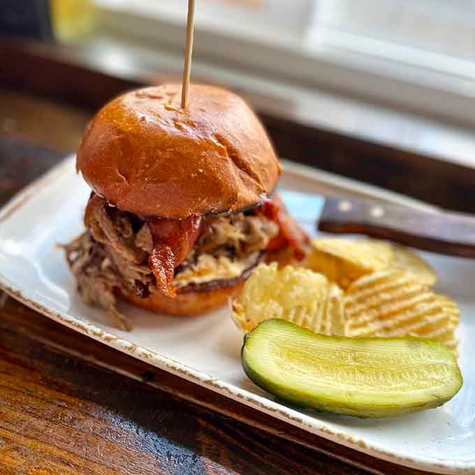 This burger understands the assignment and brought extra credit that nobody asked for but everyone appreciates.