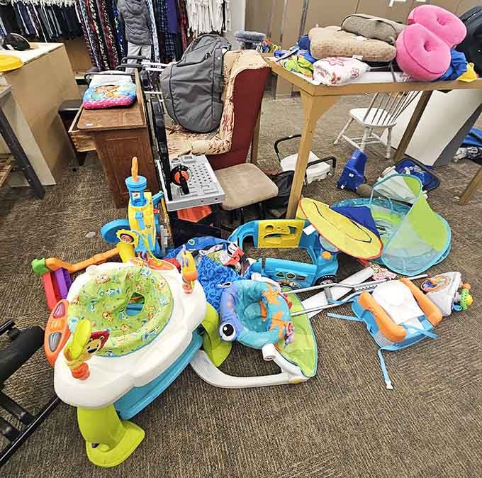 Baby gear galore means new parents can outfit their little ones without requiring a second mortgage payment.