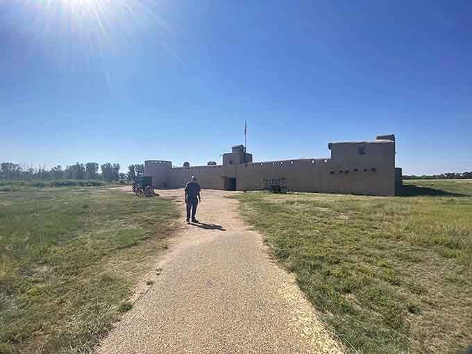 Walking the path to the fort, you're literally following in the footsteps of mountain men, traders, and adventurers from centuries past.