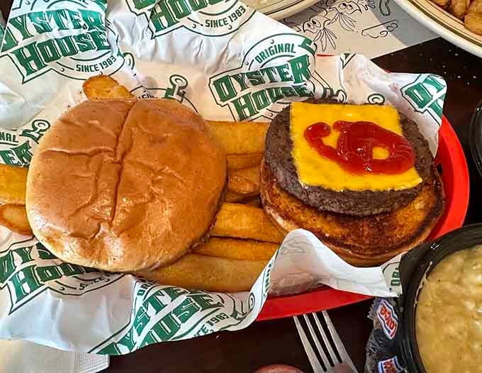 Even the burgers here come with serious credentials, perfect for anyone who needs a seafood break without judgment.