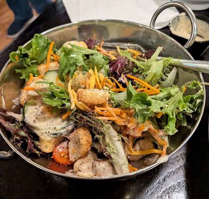 Even the salads here come loaded with enough toppings to make rabbit food actually exciting and satisfying.