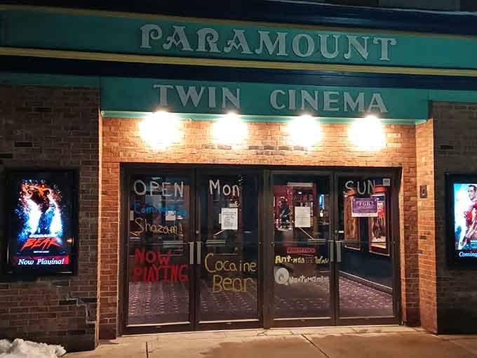 The Paramount Twin Cinema keeps small-town movie magic alive, where ticket prices won't require a second mortgage and popcorn actually tastes like popcorn.