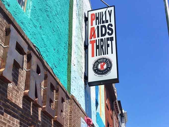 The sign says it all: this isn't just shopping, it's supporting a mission that makes every purchase feel twice as good.