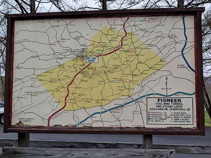 This map shows the sprawling coal region network, proving Pennsylvania's mining heritage was more complex than your family tree.