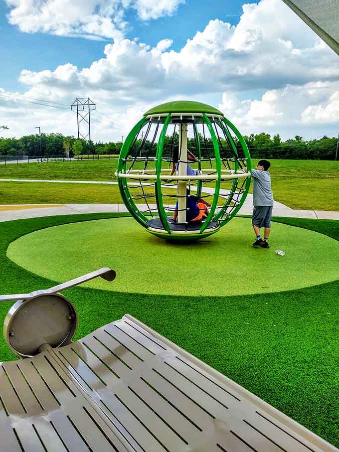 A sphere structure that lets imaginations run wild&mdash;spaceship, hamster ball, or secret hideout, depending on who you ask today.