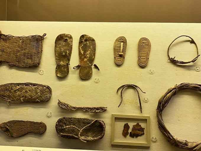 Ancient sandals and baskets that survived millennia, proving Egyptians knew quality craftsmanship beats planned obsolescence every time.