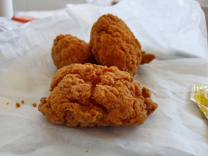 Golden, crispy chicken that proves you don't need fancy preparations when you've mastered the fundamentals of good frying.