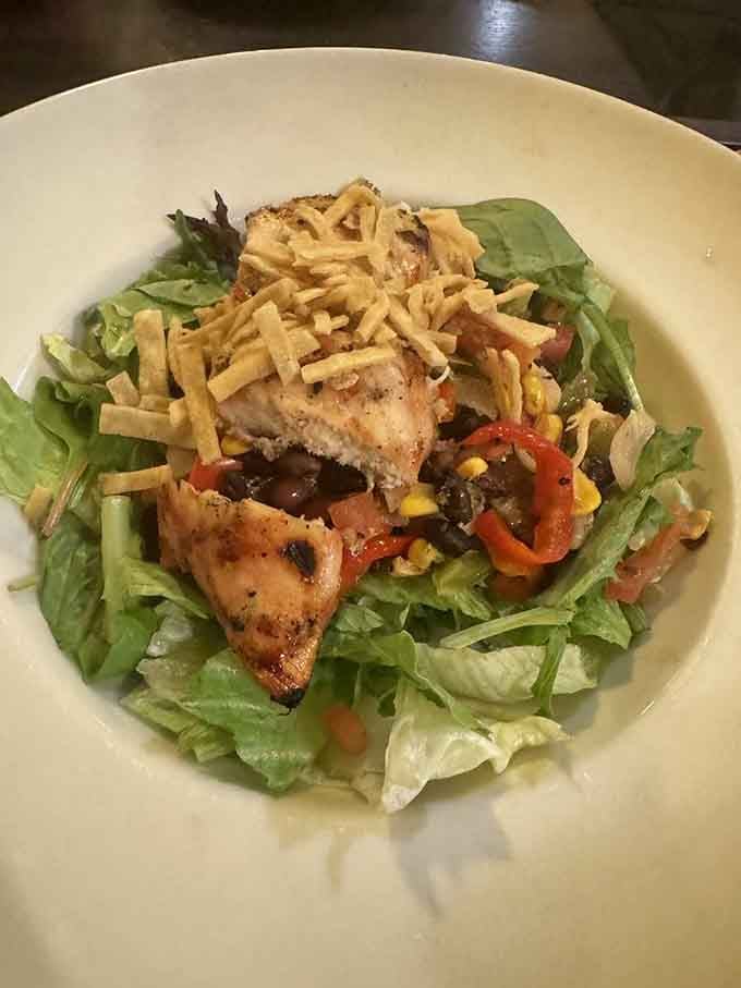 The Southwest chicken salad performs that rare culinary magic trick: making you feel virtuous while still delivering genuine satisfaction and flavor.
