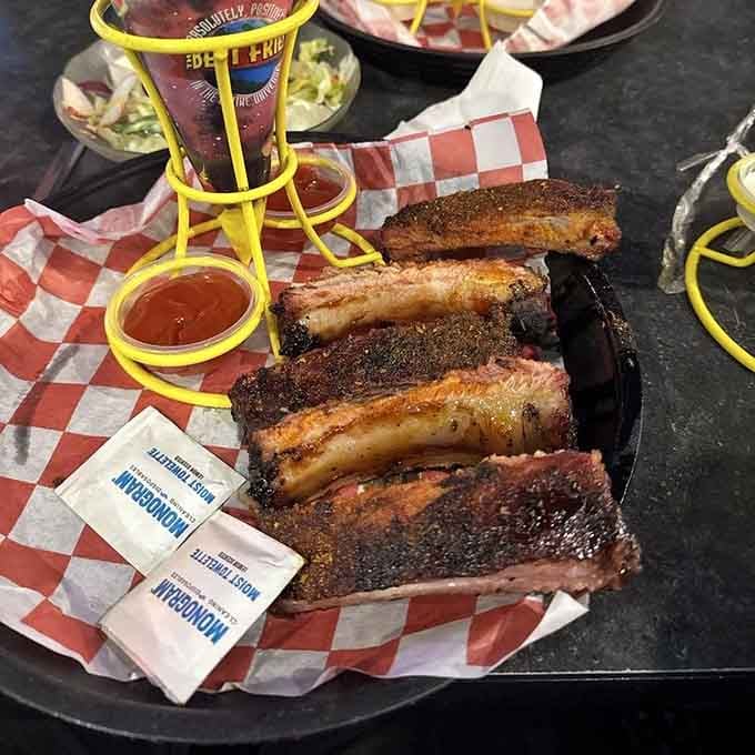 These ribs are fall-off-the-bone tender, proving that space food can be seriously down-to-earth delicious.