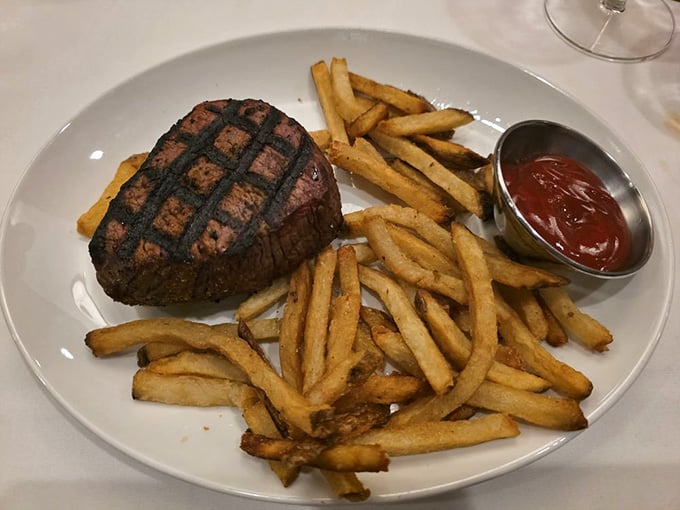Filet mignon with cottage fries delivers steakhouse perfection on a plate that'll haunt your dreams for weeks after.