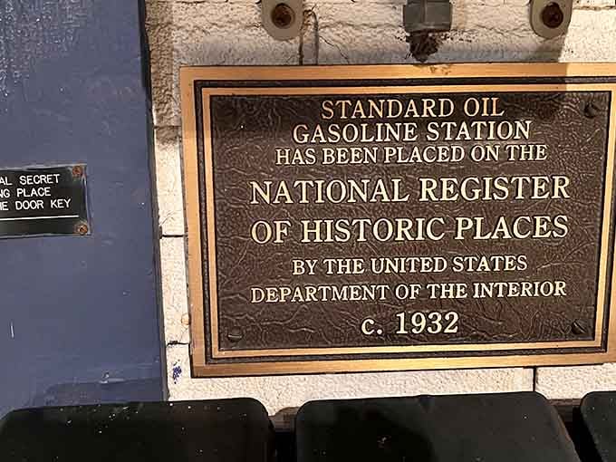 The National Register plaque confirms what your eyes already told you: this place is legitimately, officially, historically awesome.