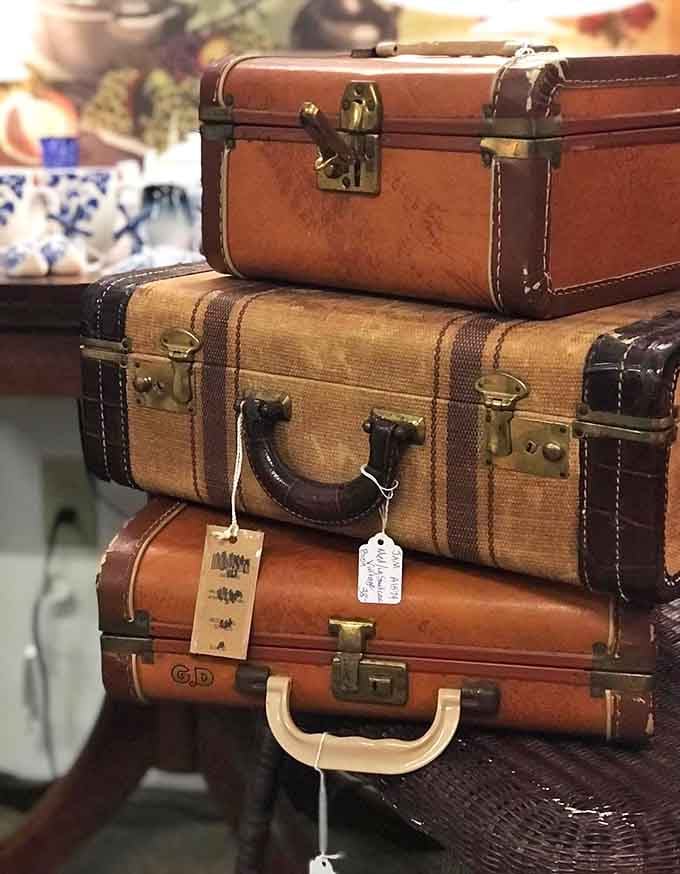 These vintage suitcases weren't designed for overhead bins&mdash;they're from an era when travel was an occasion and luggage told your story.