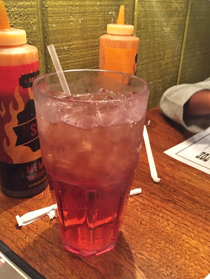 Sweet tea: the house wine of the South. This ruby-colored elixir, served properly over ice with a straw, is the perfect companion to cut through rich barbecue flavors.