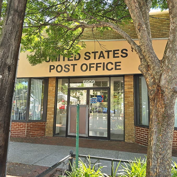 Even the post office feels like a neighborhood gathering spot where people actually know each other's names.