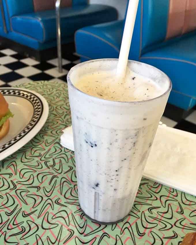 That Oreo shake is thick enough to require serious straw-sucking effort, exactly as nature intended.