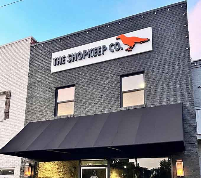 The Shopkeep Co.'s sleek black awning and fox logo bring a touch of urban sophistication to downtown without sacrificing that essential small-town approachability.