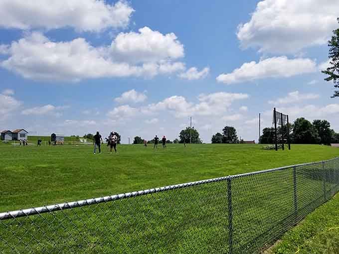 Open fields stretch toward distant mountains, reminding you that Maryland has more to offer than crab cakes and traffic.
