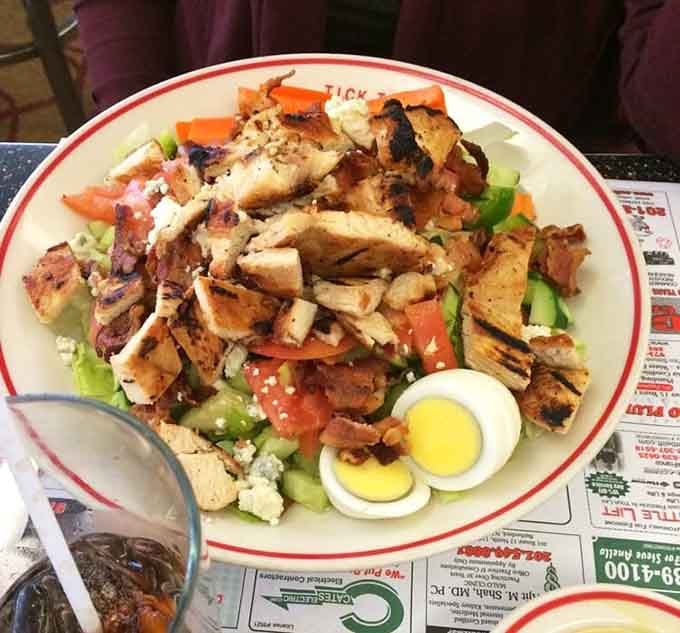 That Cobb salad is loaded with more toppings than a Supreme Court pizza, and twice as satisfying.